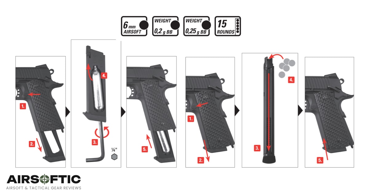 Elite Force 1911 TAC Pistol Review 2025 - Airsoftic